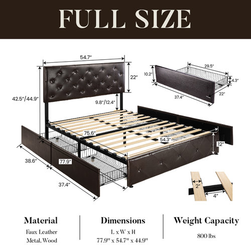 Mercury Row® Silvester Upholstered Platform Storage Bed And Reviews Wayfair